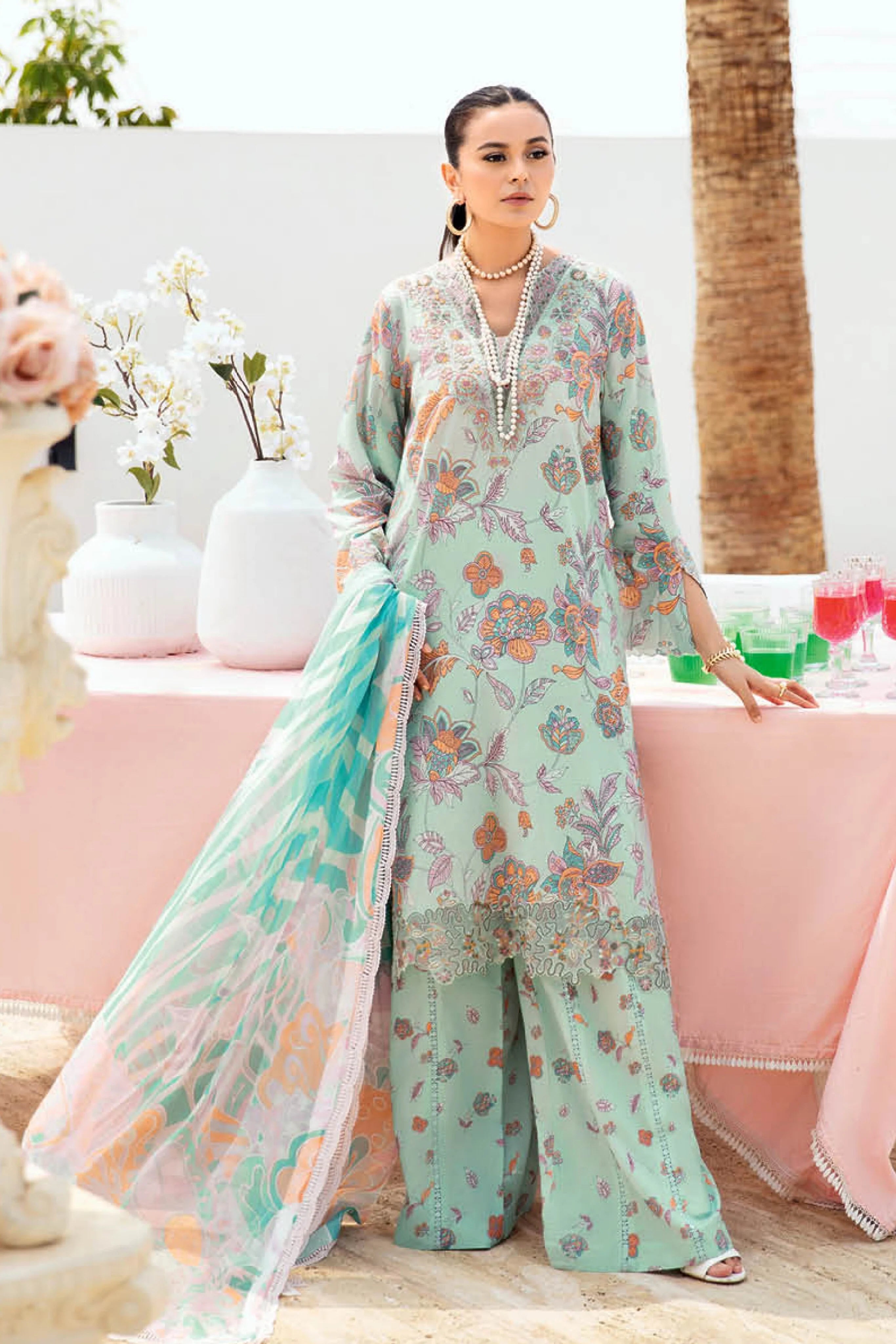 Ramsha Rangrez Luxury Lawn Vol 6 - 2025 - (606) – Ali Colours